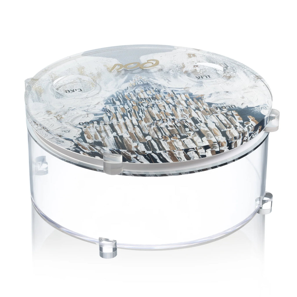 Waterdale Collection: Lucite Seder Plate Painted By Zelda – Judaica Plaza
