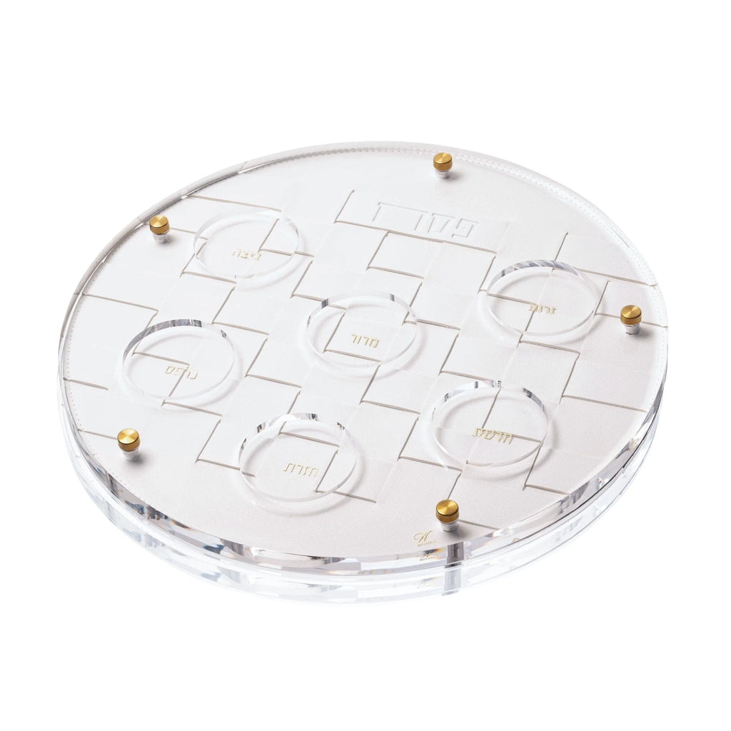 Waterdale Collection: Lucite Seder Plate - Woven – Judaica Plaza