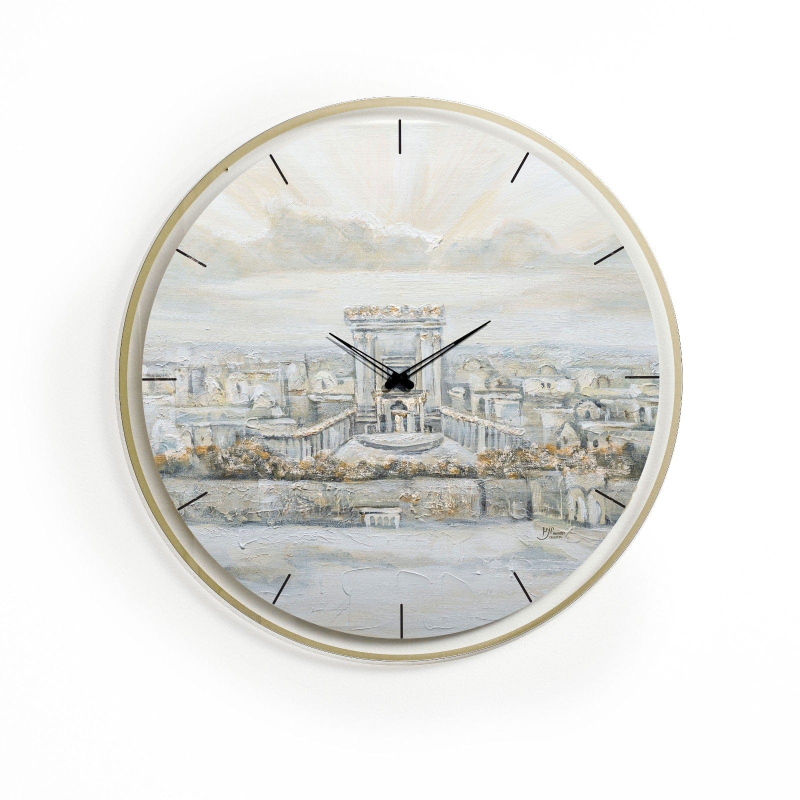 Waterdale Collection: Lucite Bais Hamikdash Clock Painted by Yonatan ...