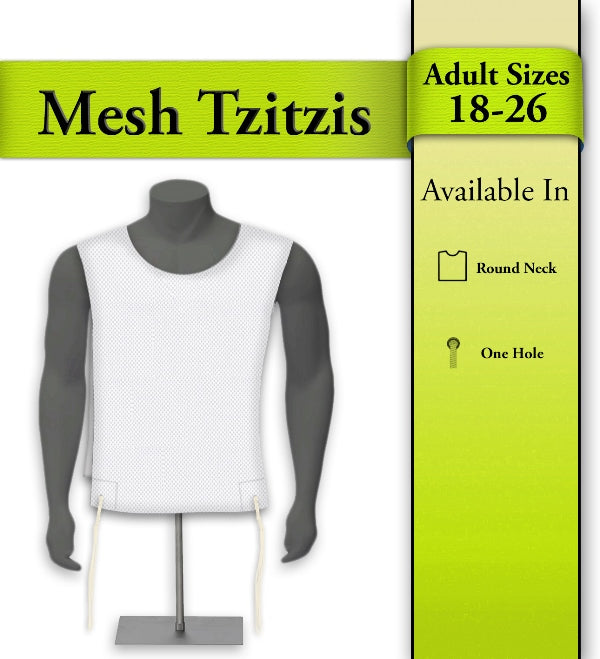 Mesh Tzitzis - Adult Size – Judaica Plaza